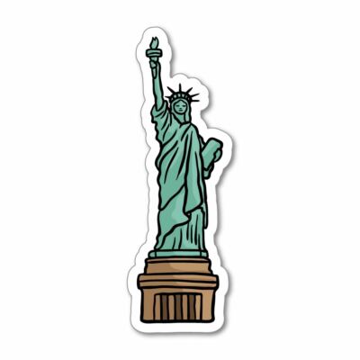 Statue Of Liberty Sticker Decal Vintage Waterproof Luggage World ...