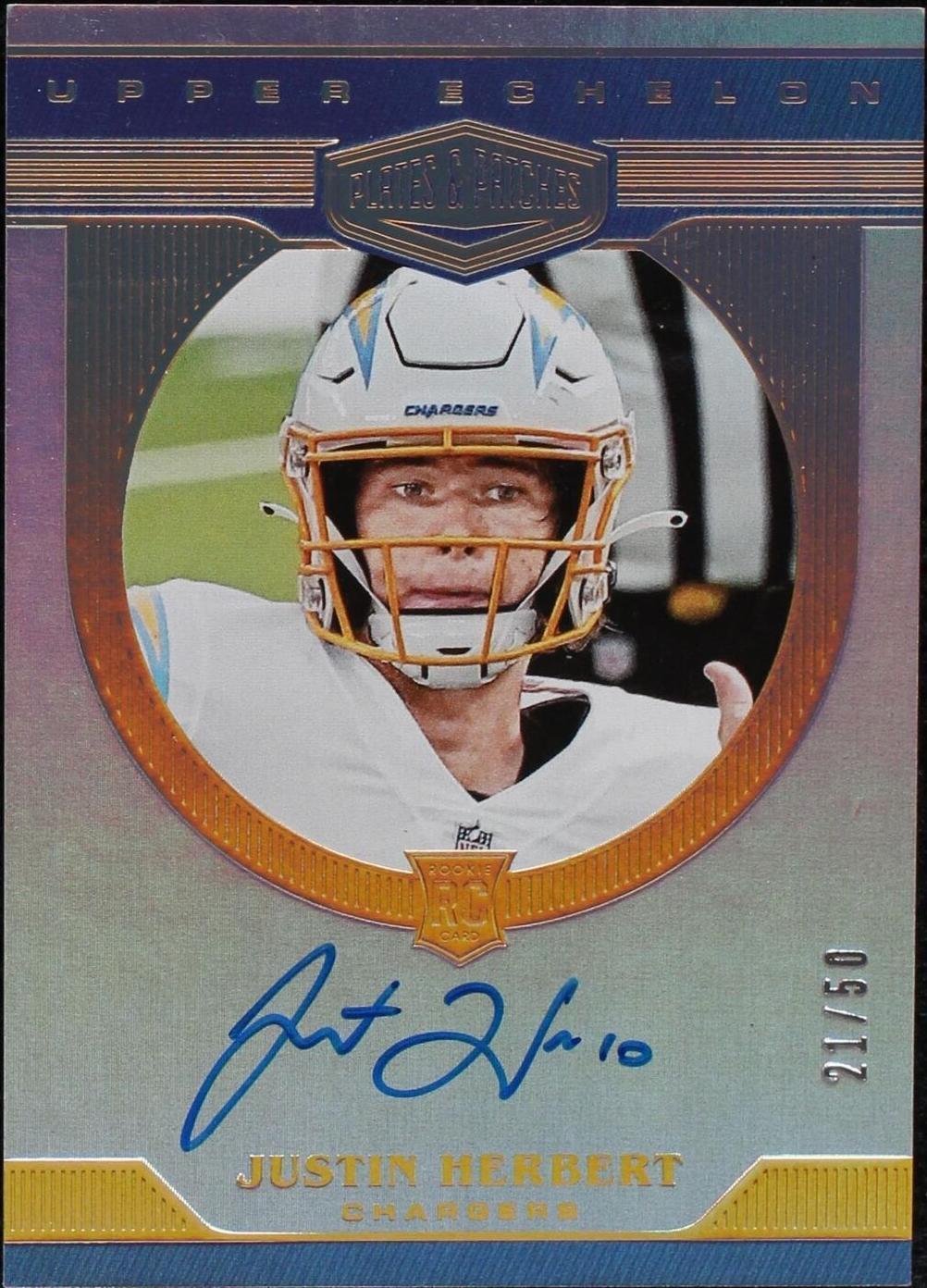 2020 Panini Plates & Patches - Rookie Upper Echelon Autographs Justin ...