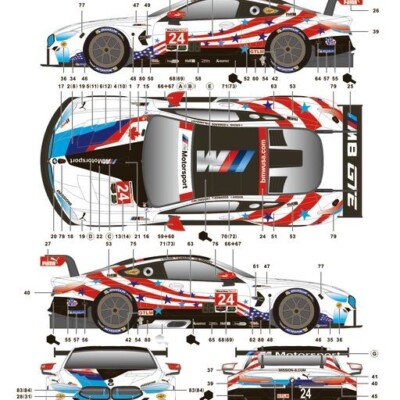 S.K. Decals SK24123 BMW M8 GTE FIA WEC Sahlen's 6 Hours of the Glenn ...