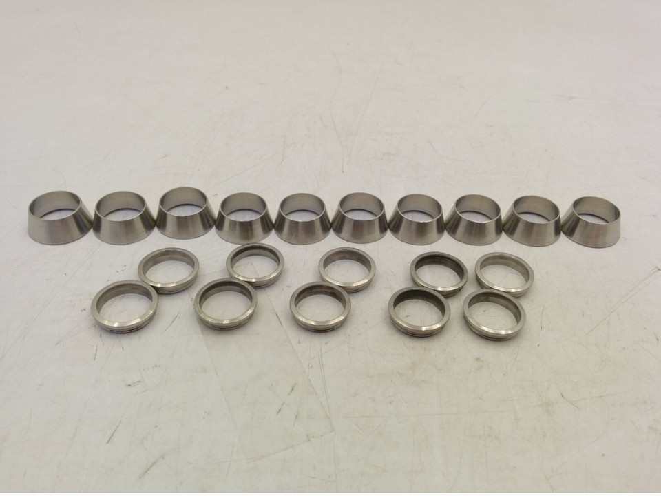 SWAGELOK SS-813-1 & SS-814-1 SS FRONT & BACK FERRULES, 1/2" (LOT OF 10 ...