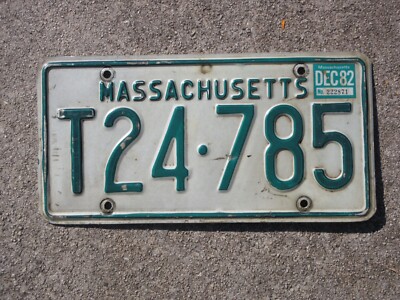 1982 Massachusetts License Plate T24785 MA MASS Ford Chevrolet Chevy ...