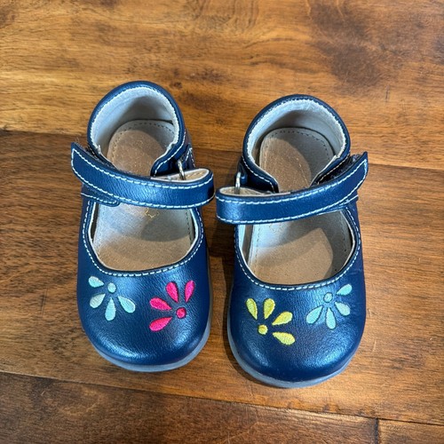 See Kai Run Ginny Mary Jane Girls Shoes Navy Blue Floral Size 4 | eBay