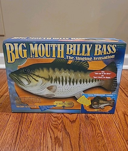 Vintage 1998 Gemmy Big Mouth Billy Bass Singing Fish ~ New. Take Me To ...