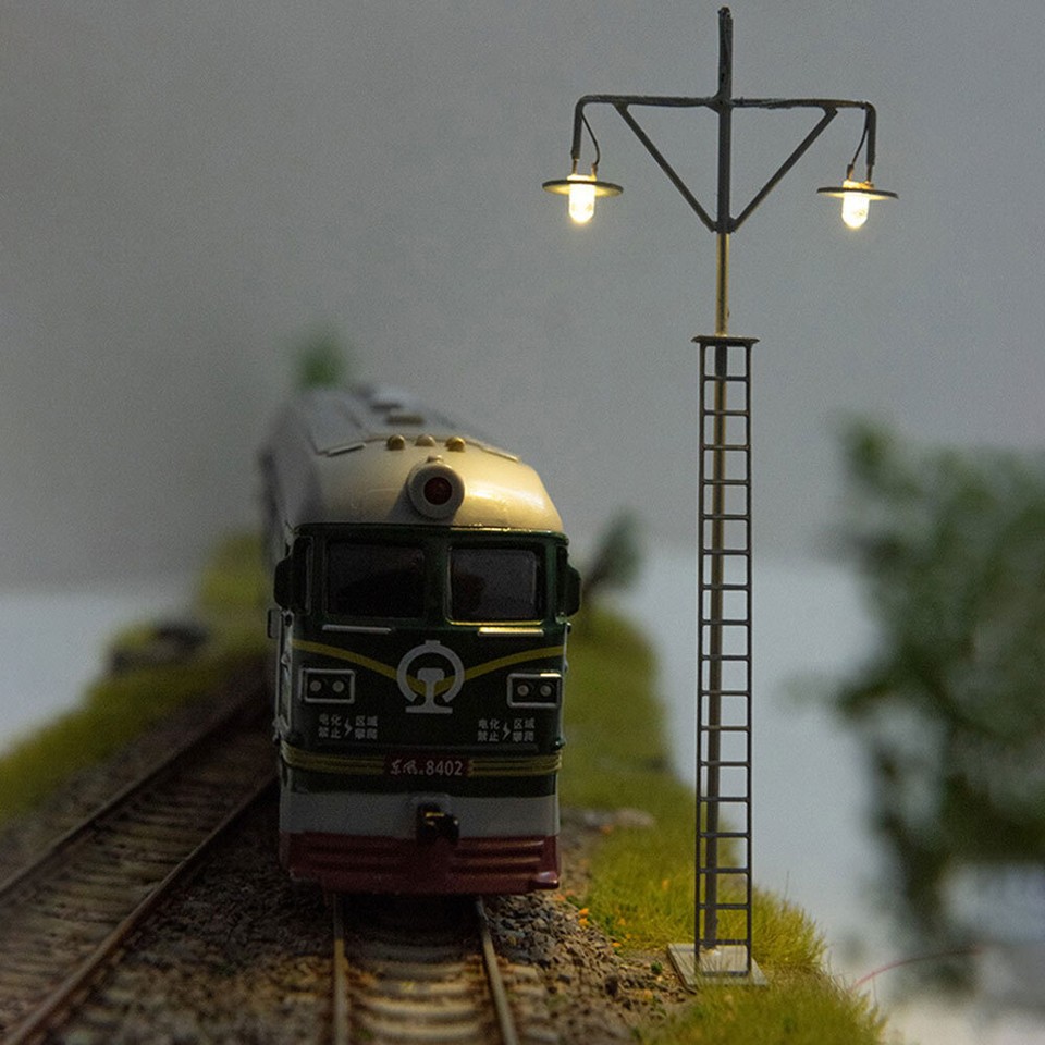 USA Street Lamp Model Railway Light Train Gauge LED Lamp Post Lamppost ...