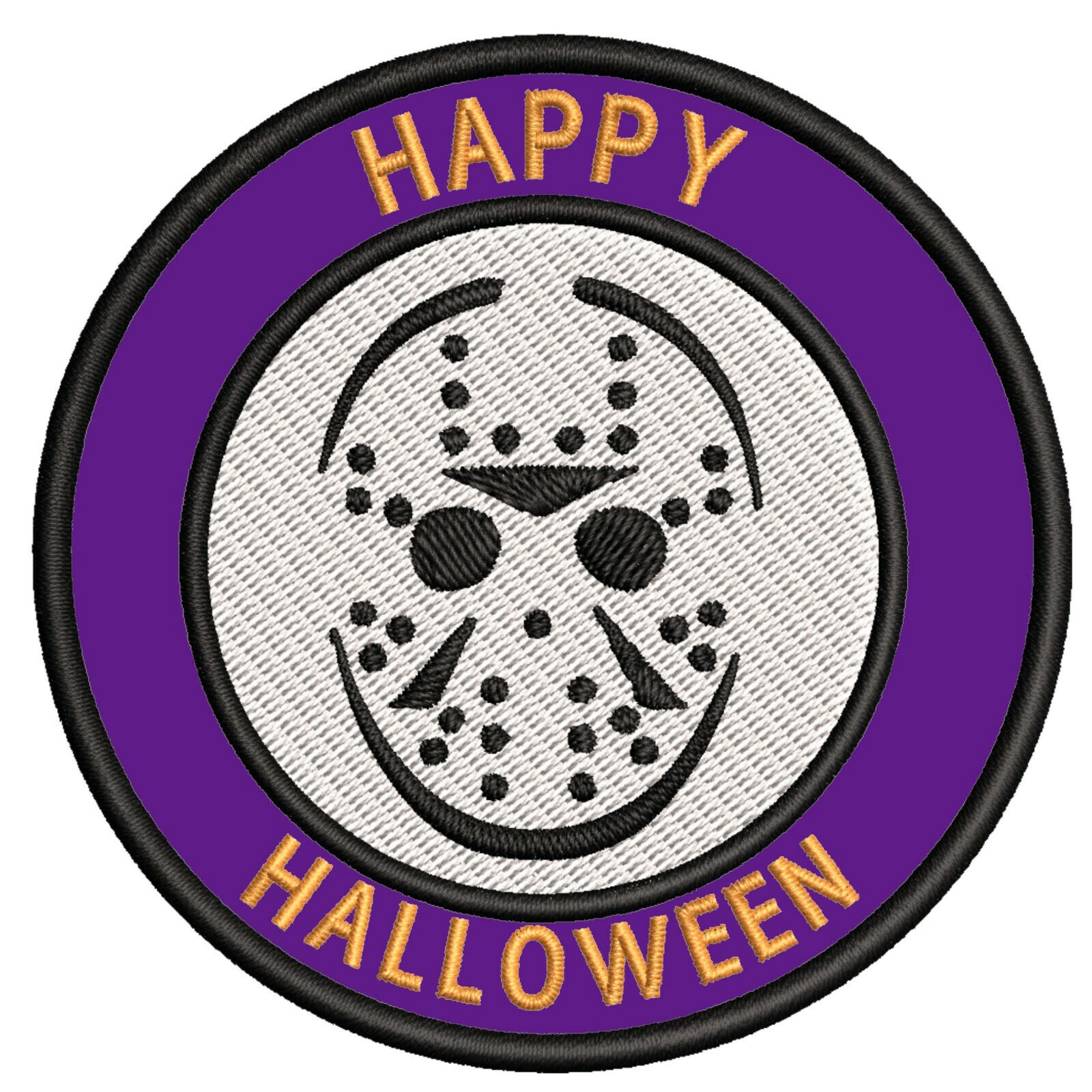 Happy Halloween - Jason Voorhees - 3.5" Embroidered Patch Iron / Sew-On ...