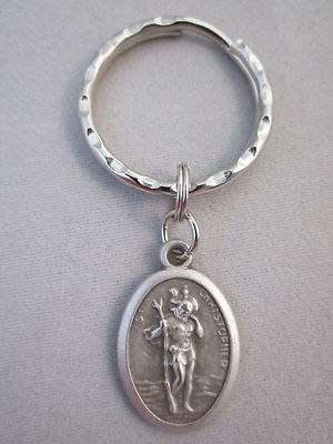 St Christopher Land Sea Air Medal Italy Key Ring | eBay