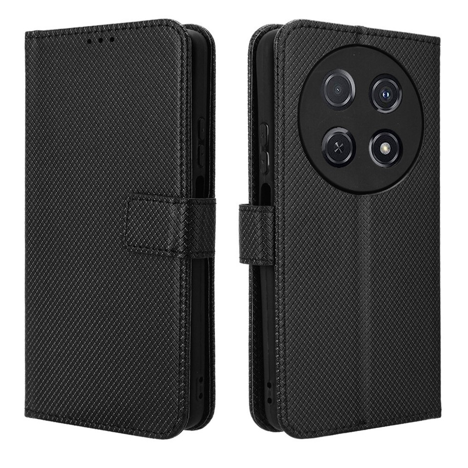 For Huawei nova 12i, Luxury Shockproof Matte Cover Flip Leather Wallet ...