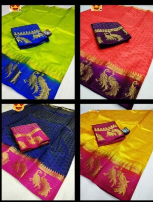 Festival Saree with Stitched Blouse and Fall Pico | eBay