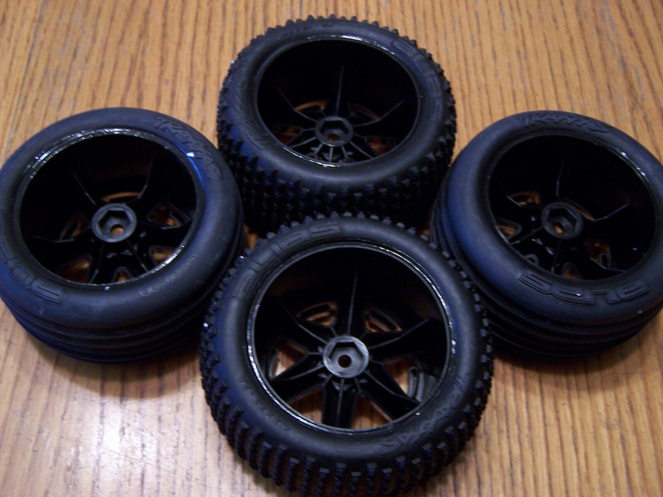 Fits Traxxas Rustler 2wd BL-2s Alias Tires & All Star 2.8 Chrome Wheels ...