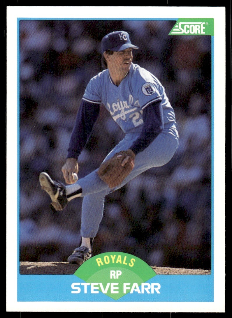 1989 Score Baseball Card Steve Farr Kansas City Royals #183 | eBay