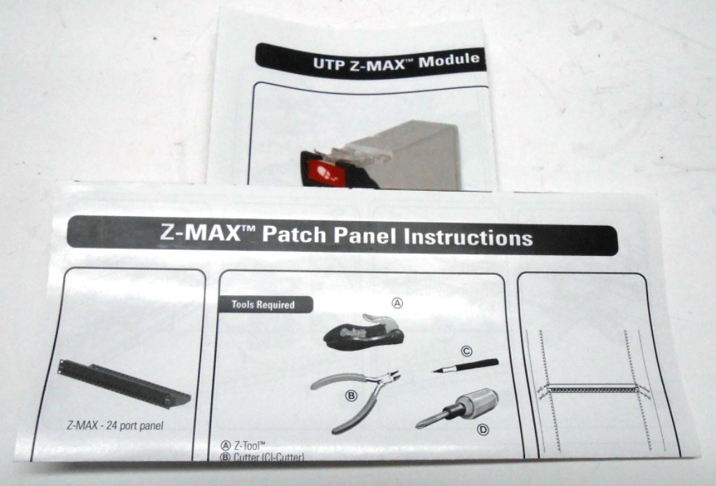 Siemon+Patch+Panel+ZMAX+W%2Fjacks+UTP+Cat6a+24+Port+Flat+1u+Z6a-pnl-24k ...