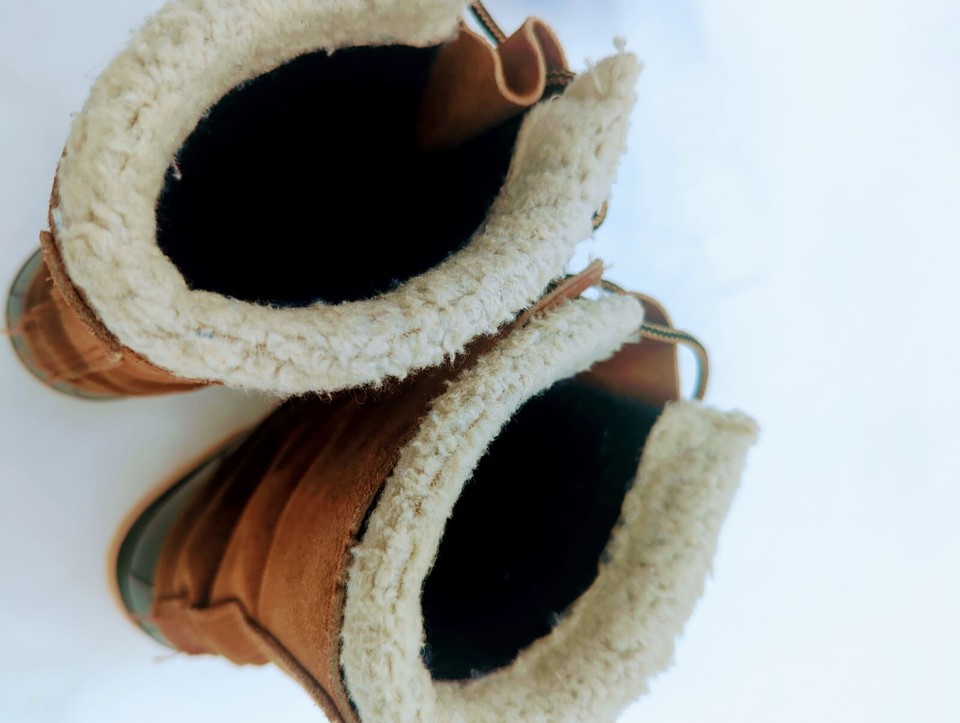 KAMIK CANADA INSULATED LEATHER SNOW/RAIN BOOTS WITH REMOVABLE WOOL ...