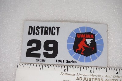 UMWA Sticker Coal Miner District 29 1981 Series Union | eBay UK