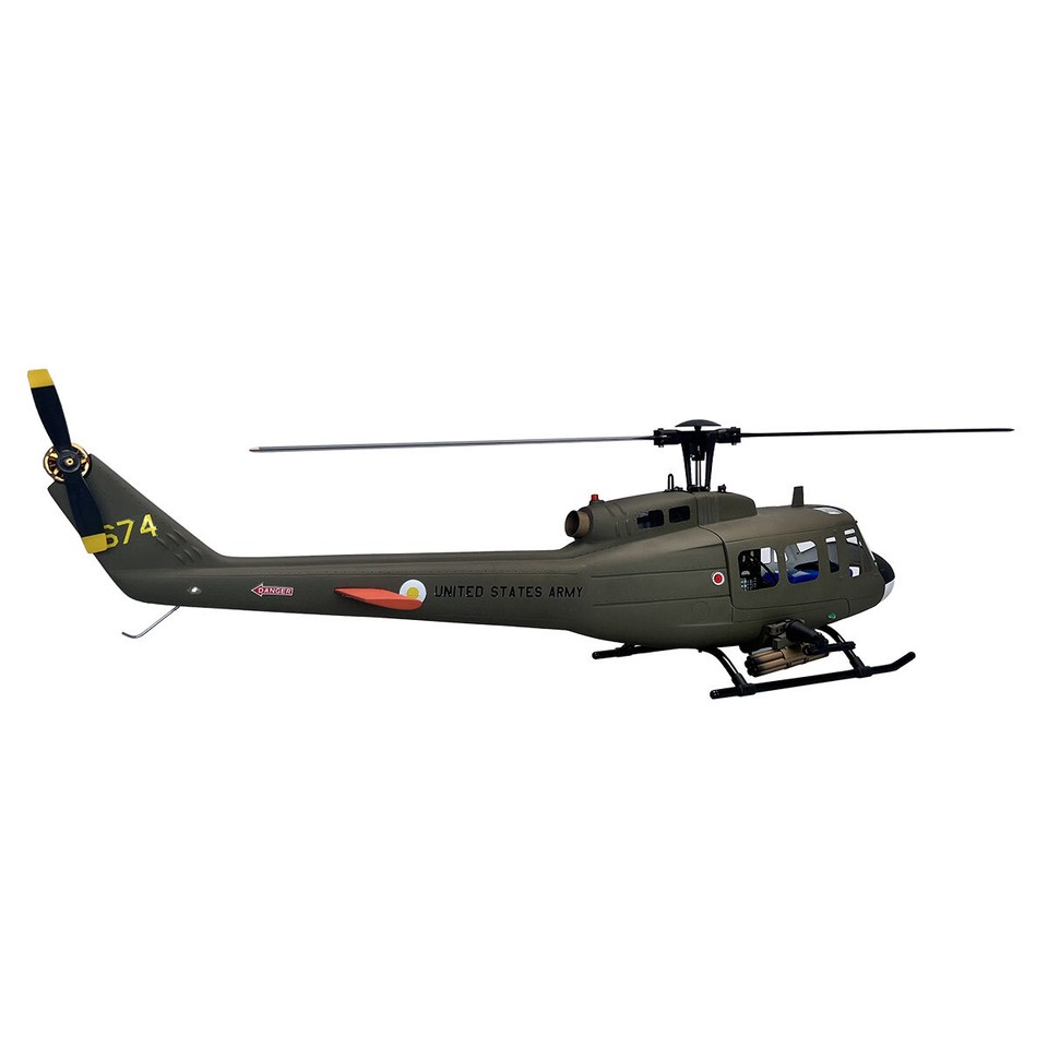 ROBAN RTF 470 Size UH-1D RC Army Green Helicopter GPS X2 flight Control Model | eBay
