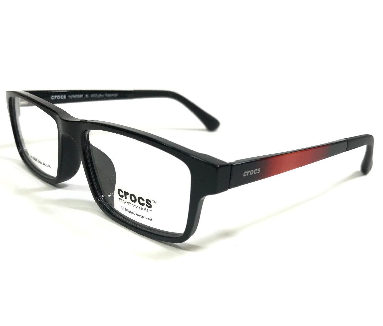 CROCS Eyewear Kids Eyeglasses Frames Mod JR6022 Col.20BK Black Red 46 ...