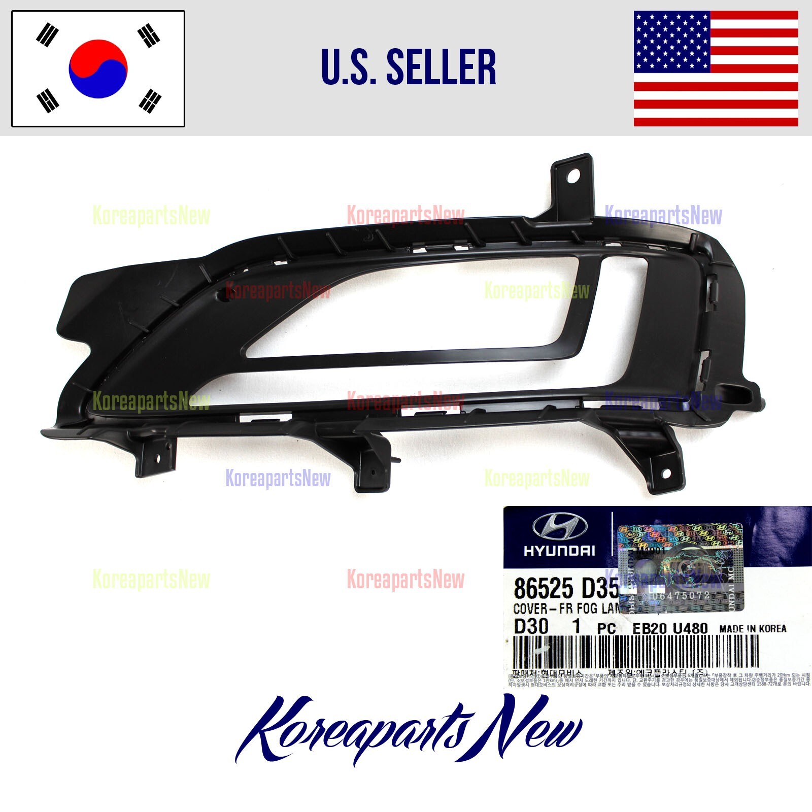 Front Bumper Cover Fog Lamp Upper Left ⭐OEM⭐ 86525D3530 Hyundai Tucson ...