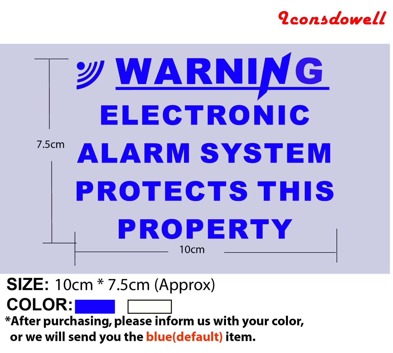 PROPERTY ALARM SYSTEM PROTECT Warning Stickers Decals Vinyl Wall Door ...