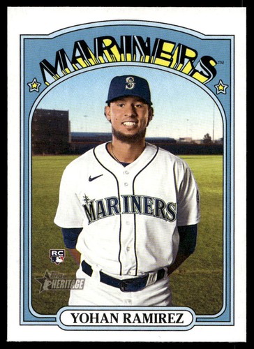 2021 Topps Heritage 530 Yohan Ramirez Mariners Rookie Baseball Card | eBay