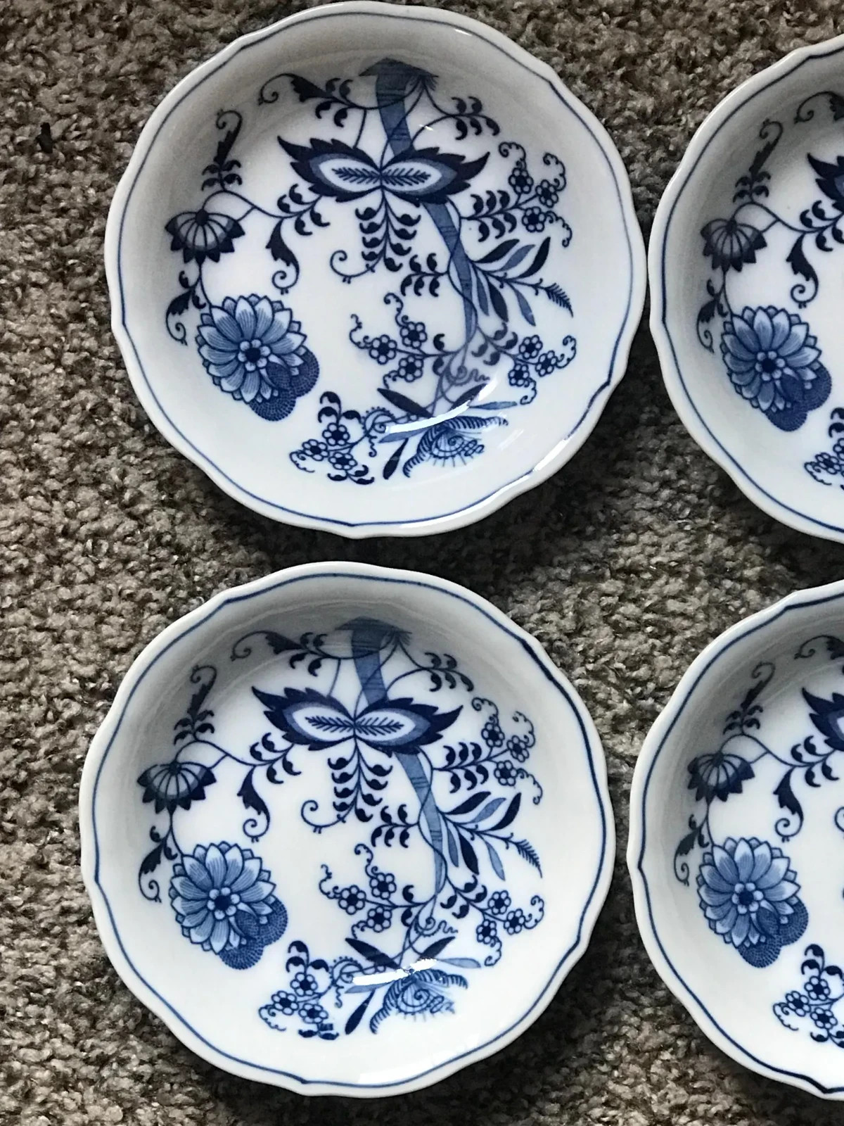 Vintage Set of Four (4) Blue Danube Fruit Bowls 5.5” D Blue/White | eBay