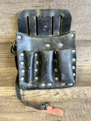 Klein Tools 5190 Leather 10-Pocket Tool Pouch | eBay