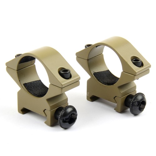 TAN Low Profile A Pair 25.4mm / 1" Scope Ring Picatinny weaver Mount | eBay