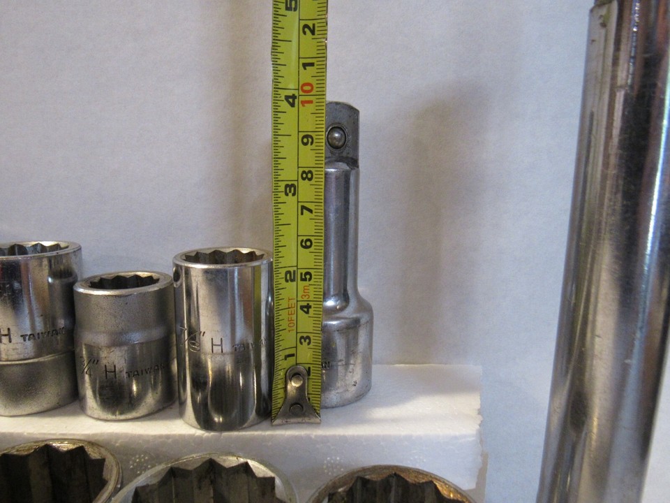 19 pc Heavy Duty SOCKET SET 2" - 3/4" Sockets /2 extenders/1 Break Bar ...