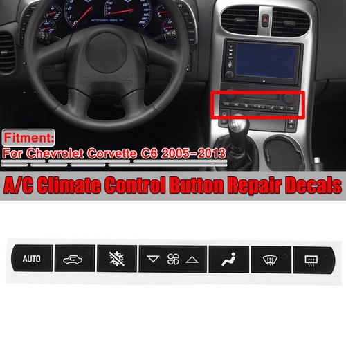 For Corvette C6 A/C Climate Control Button Repair Decals Stickers Kit ...