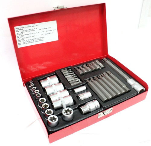 38 pcs Handy Torx Star Socket Set & Bit Male Female E-Type Sockets | eBay