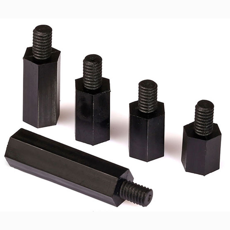 M3 3mm Black Male-Female Nylon Spacer M3 Hex Column Standoff Support ...