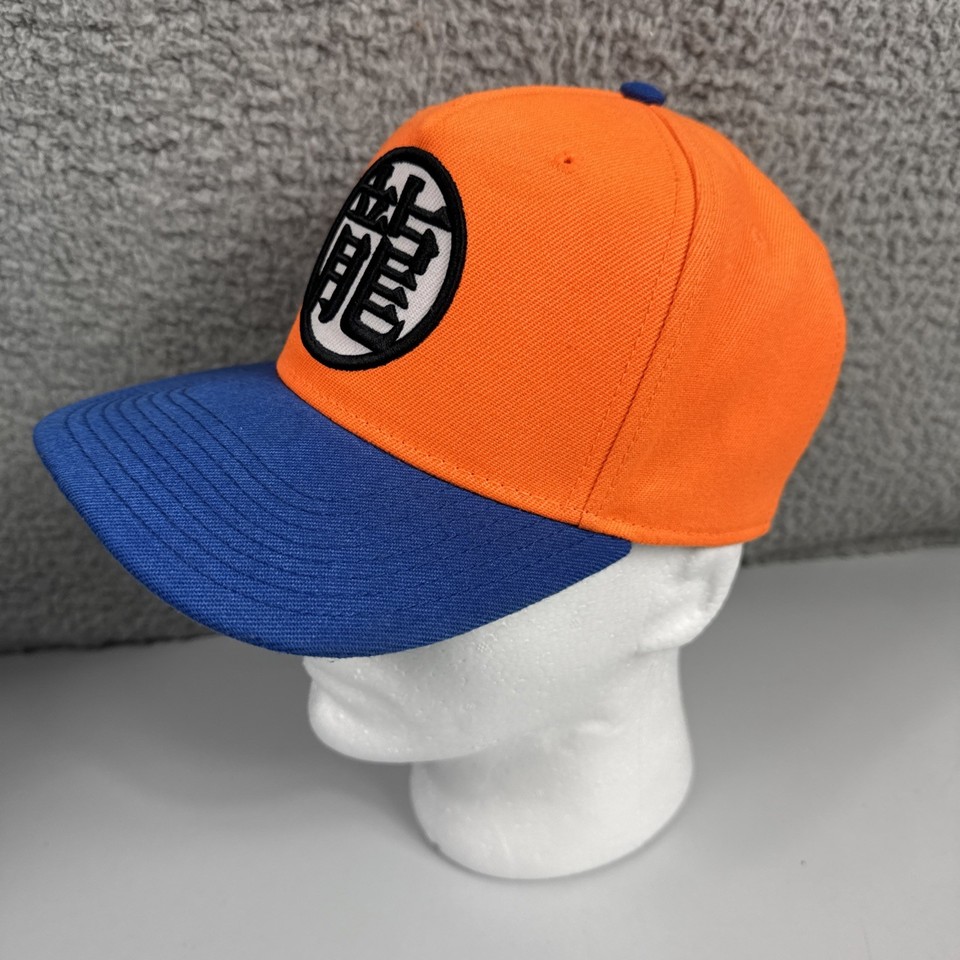 Dragon Ball Z Snapback Men's Hat Cap Orange Blue Japanese Anime Kanji ...