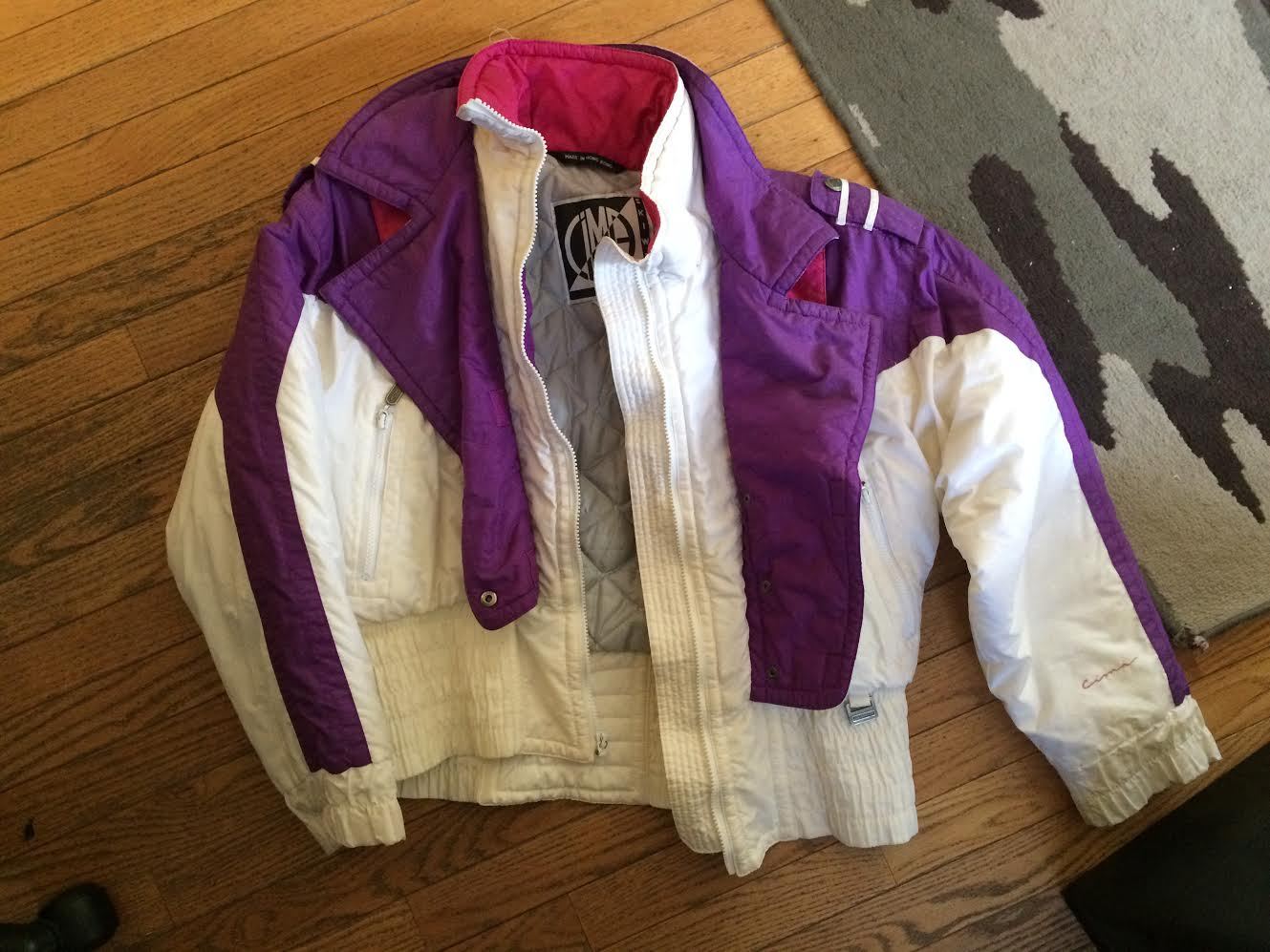 CIMA skiwear womens ski jacket white magenta pink and… - Gem