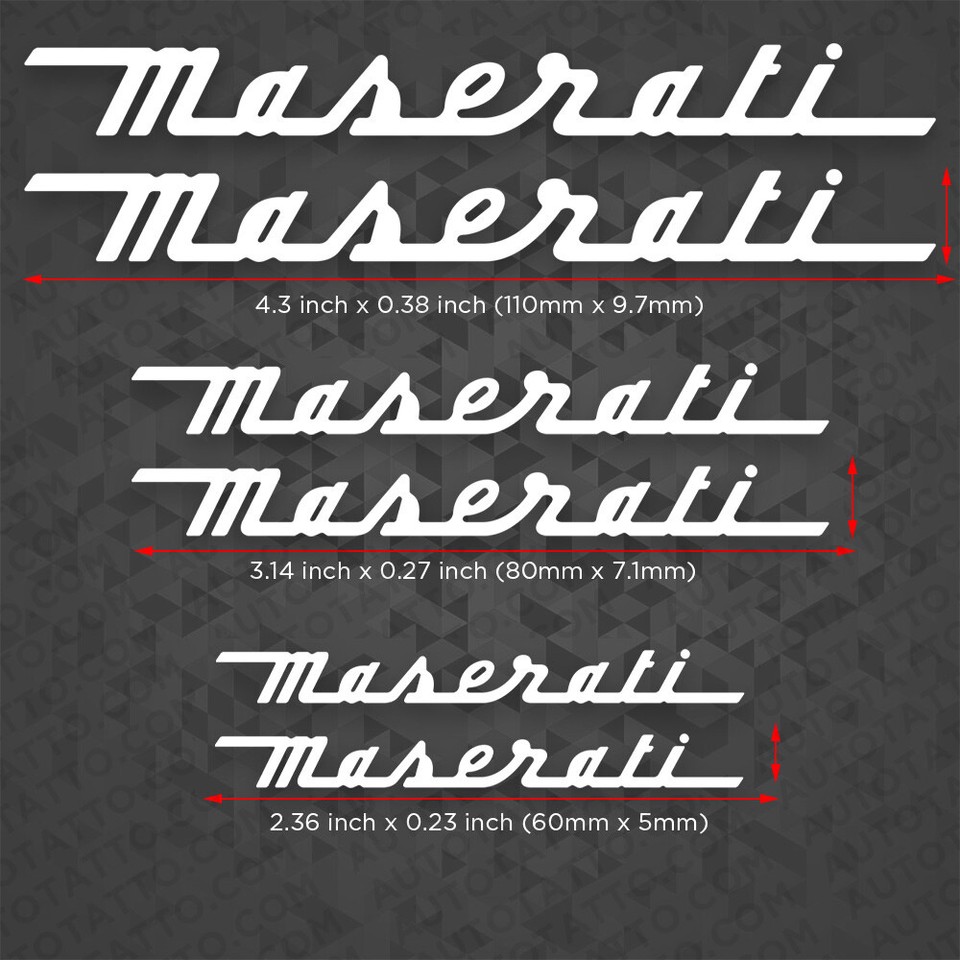 For Maserati Sport Car Wheels Brake Caliper Sticker Decal Logo ...