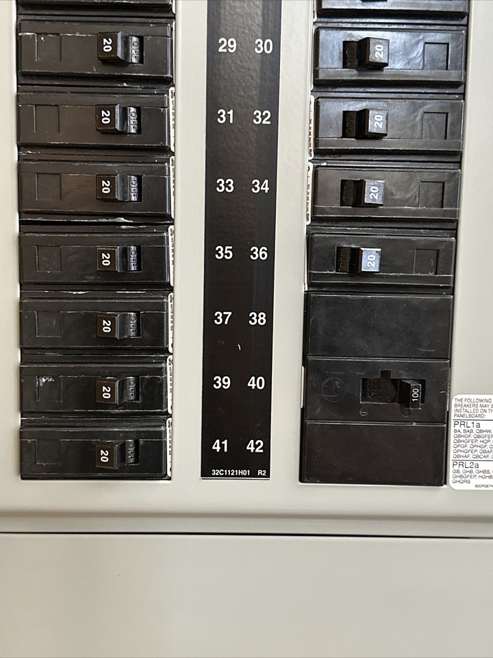 ⚡️Eaton PRL2A 100 AMP Panelboard 480Y/277V 3-Phase 4W 42ckt W/Breakers ...