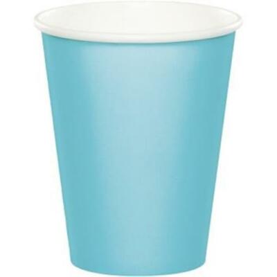 Pastel Blue 9oz Paper Hot/Cold Cups 24 Per Pack Blue Party Decorations ...
