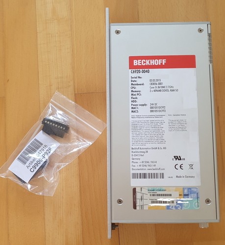 C6920-0040, BECKHOFF IPC, Core i5-3610ME 2,7GHz, 8GB RAM | eBay