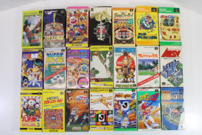 Wholesale Lot 21 Boxed Nintendo Super Famicom SFC Games Uncleaned AS IS ...