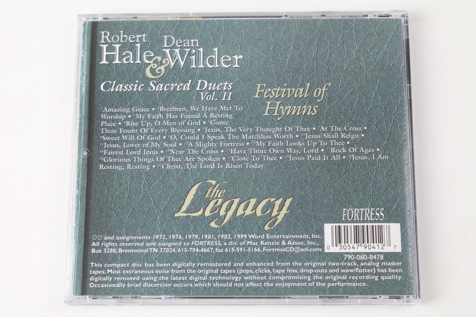 Hale and Wilder Classic Sacred Duets Vol II CD A511 for sale online | eBay