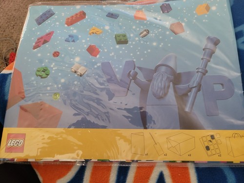 NEW LEGO VIP GIFT BAG HOLIDAY WRAPPING PAPER SET #5006008 TAGS CARD ...