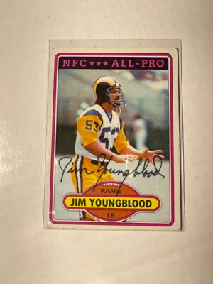 Los Angeles Rams JIM YOUNGBLOOD Signed Card | eBay