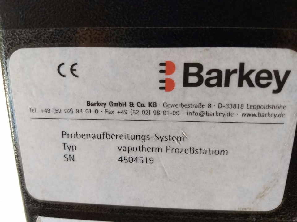Barkey Vapotherm 230V Automatic Evaporator Sample Treatment System | eBay