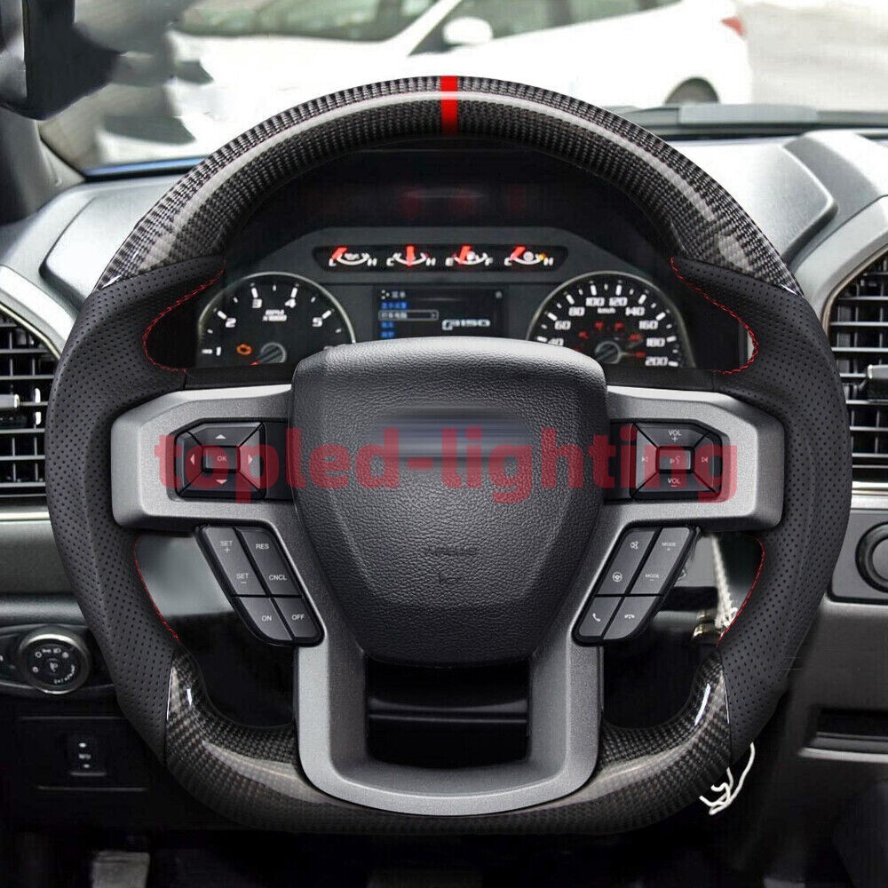 NEW REAL Carbon Fiber Perforated Steering Wheel For 2015-2020 F-ord F ...