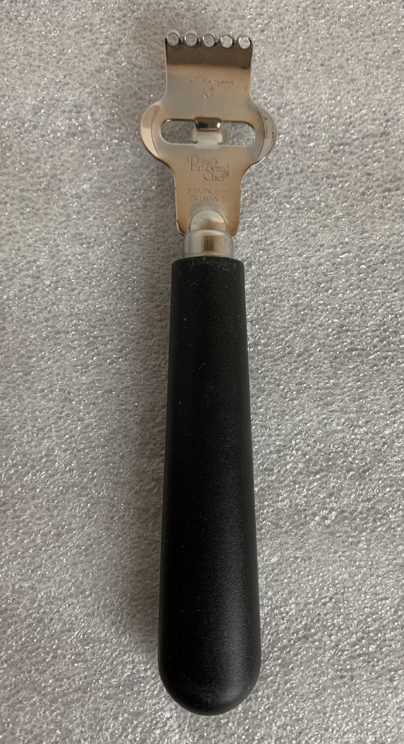 Pampered Chef Lemon Zester / Scorer Stainless Steel Black | eBay