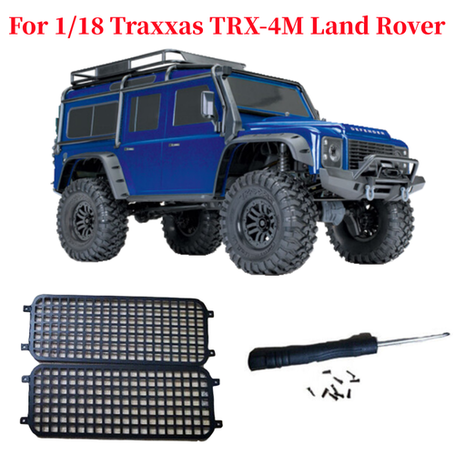 For 1/18 Traxxas TRX-4M Land Rover Metal Rear Side Window Mesh Upgrades ...