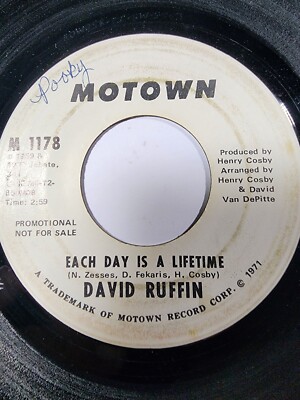 DAVID RUFFIN: each day is a lifetime MOTOWN 7" Single 45 RPM PROMO VG ...