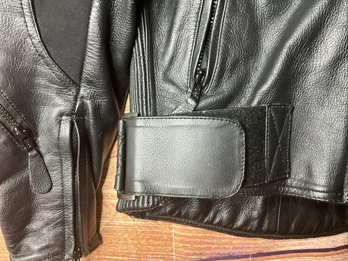 Fieldsheer Men's Size 6 Black ARMORED Leather Motorcycle Riding Jacket ...