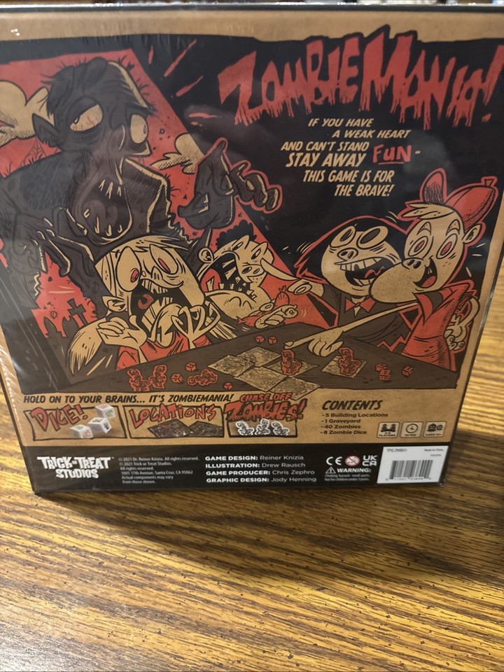Zombie Mania! Game For 2-5 Players Trick Or Treat Studios New | eBay UK