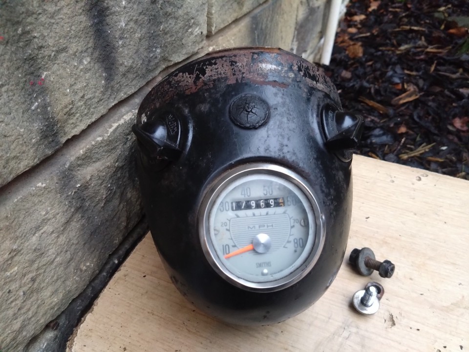 BSA BANTAM B175 HEADLAMP WITH NACELLE AND SPEEDO | eBay UK