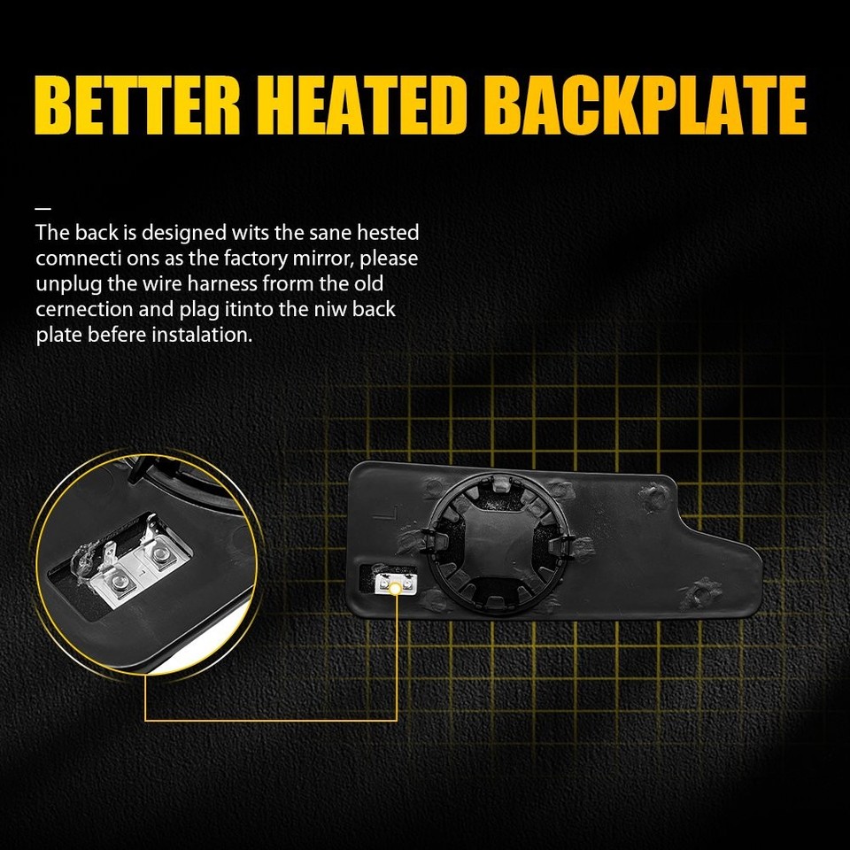 Left Right Towing Lower Mirrors Glass For 20-21 Chevy Silverado Sierra ...