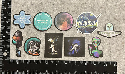Lot of 10 Assorted Alien Astronaut Space Stickers | eBay