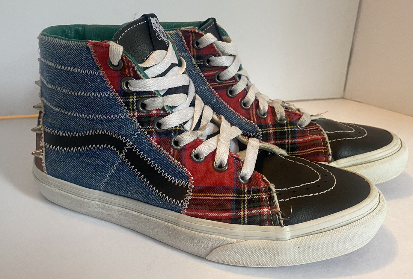 Vans Sk8-Hi Tartan Daze Denim Patchwork Dye Punk Skat… - Gem